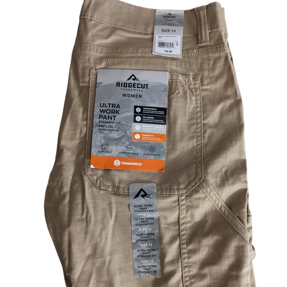 Ridgecut | Pants & Jumpsuits | Womens Nwt Ridgecut Toughwear Ultra Work Pant Cornstalk Size 4 ...